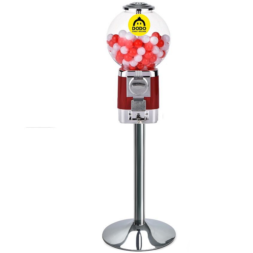 מכונת מסטיקים כולל מעמד מדגם Globe Vending Machine מבית DODO (צבע אדום ...